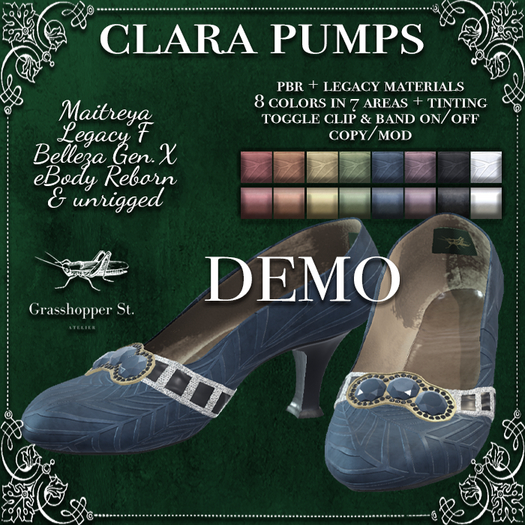 Second Life Marketplace - Grasshopper St Clara Pumps DEMO